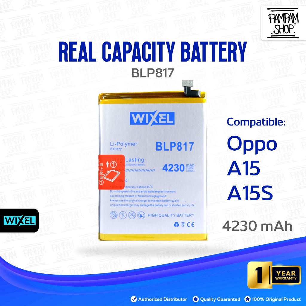 Jual WIXEL ORIGINAL Baterai Oppo A15 A15S BLP817 Double Power Real ...