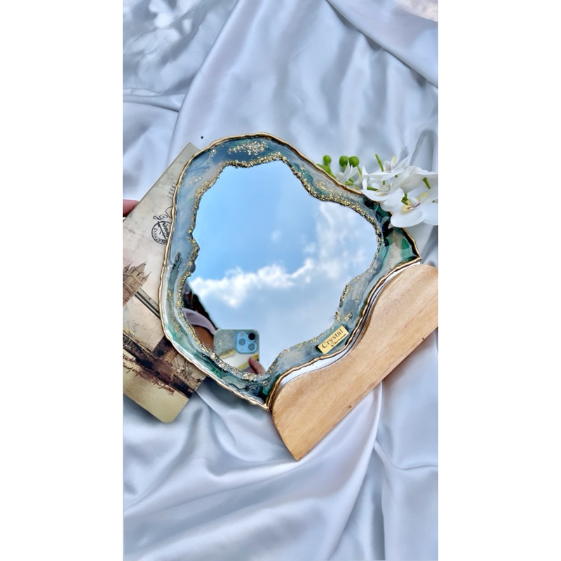 Jual PO - cermin resin art , mirror estetik bisa custom warna dan ...