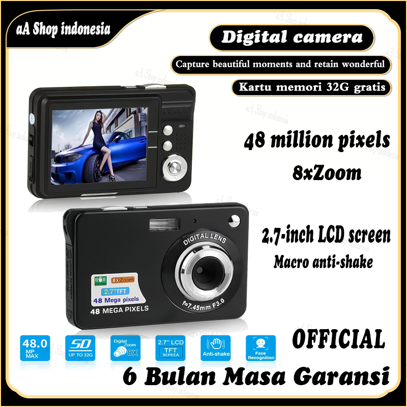 Jual Kamera digital retro HD Digicam Kamera Pocket 48MP Kamera Kamera ...
