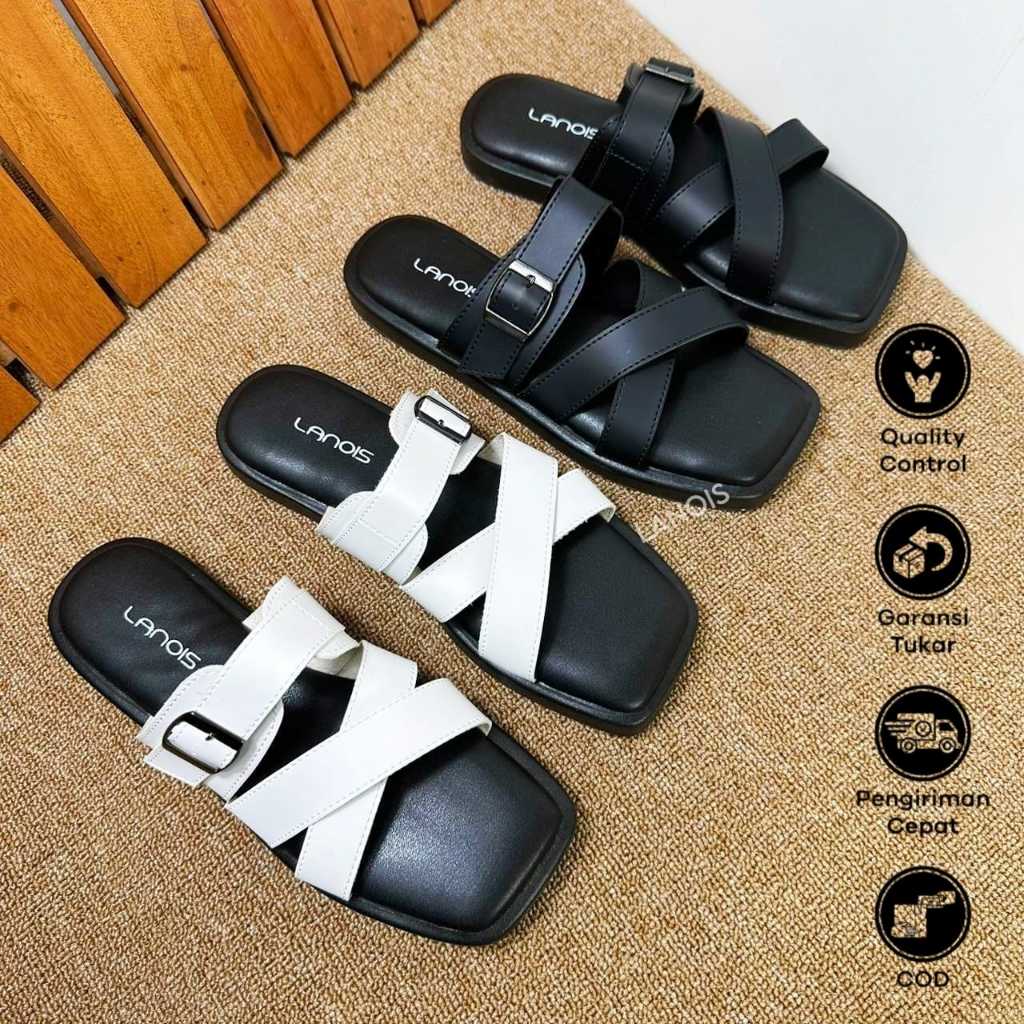 Jual LANOIS Sandal Wanita Platform Series Sendal Kasual Cewek Strap ...