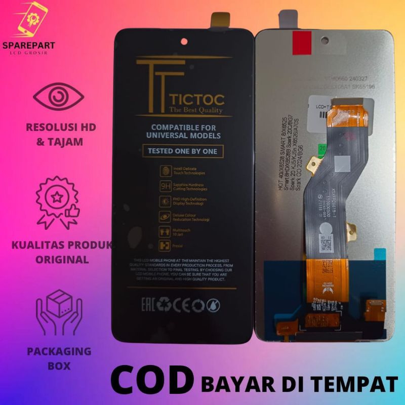 Jual LCD FULLSET SPARK 20 / KJ5 / KJ5N / SPARK 20C BG7 / 20 NFC / BG7N / SMART 8 / SPARK GO 2024 ...