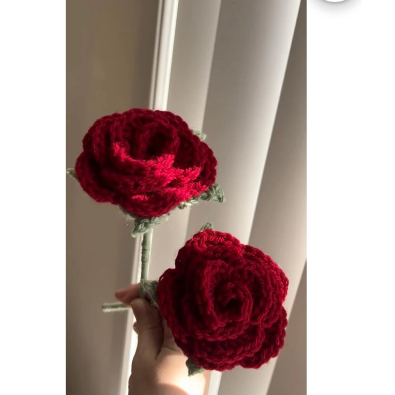 Jual (READY STOCK) ROSE CROCHET- Bunga Handmade Rajut. Mawar crochet ...