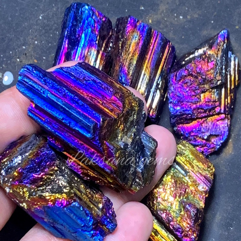 Jual Tourmaline Aura Plating Treated / Batu Kristal Tourmaline Aura ...