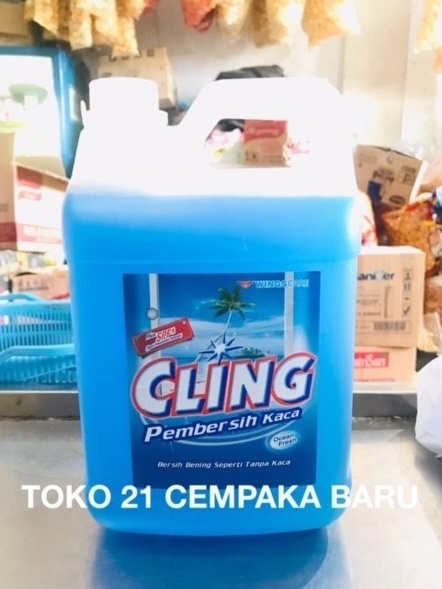 Jual Update Cling Pembersih Kaca OCEAN FRESH Jerigen 4 Liter Cling ...