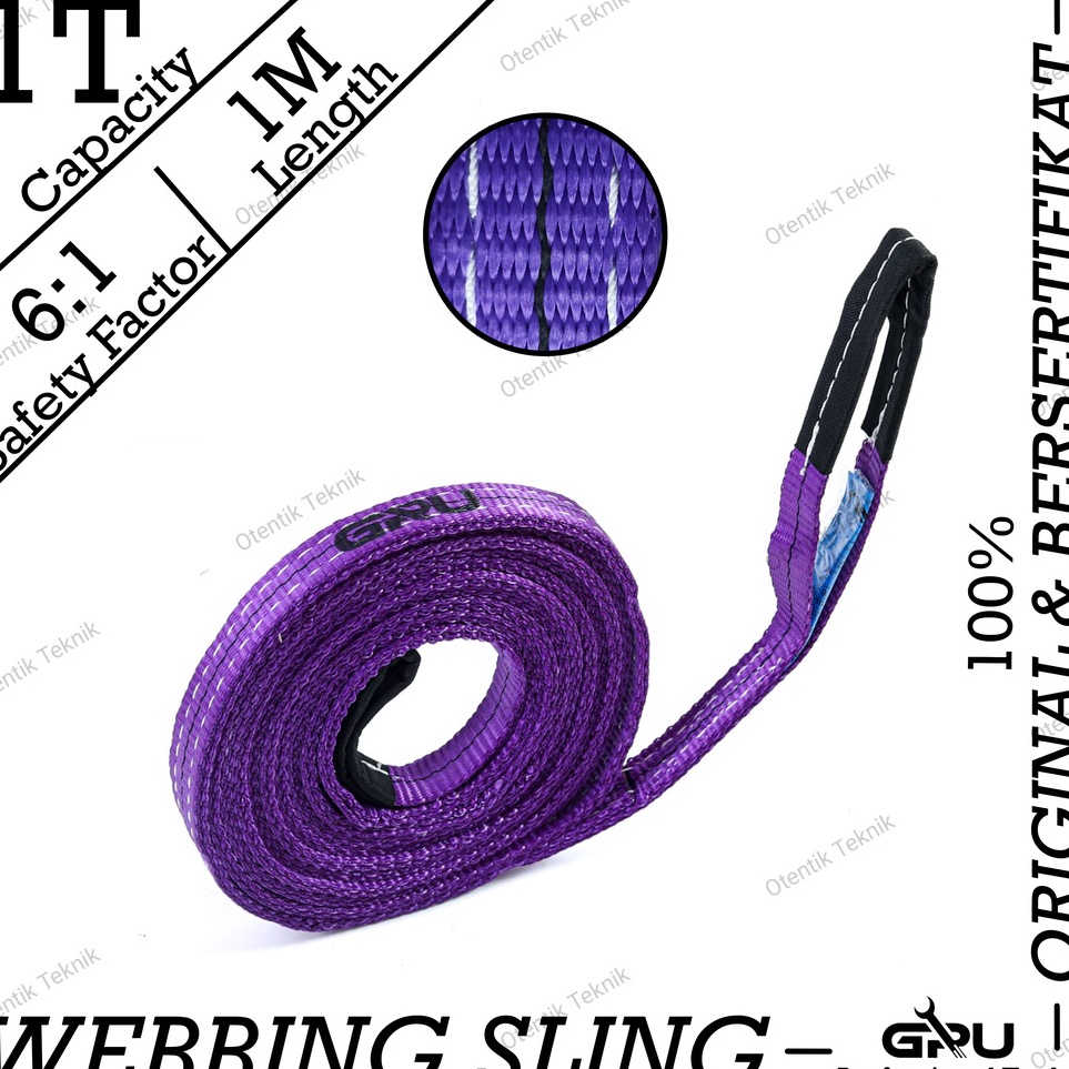 Jual Sekarang Irit WEBBING SLING BELT 1 TON X 1 METER LIFTING STRAP 1T ...