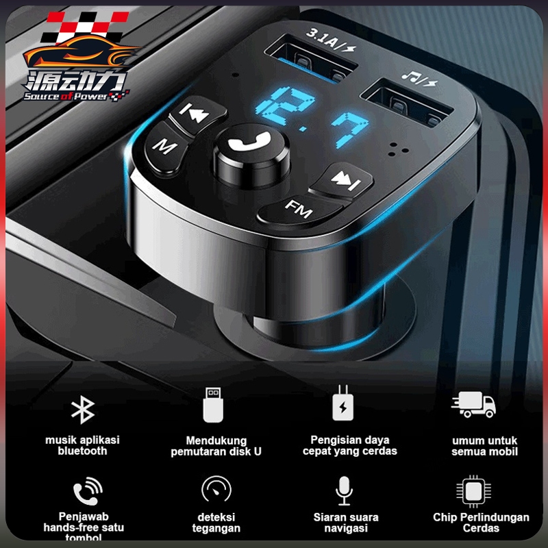 Jual Car Charger 2 Port USB Chargers, FM & Bluetooth Transmitters Mobil ...
