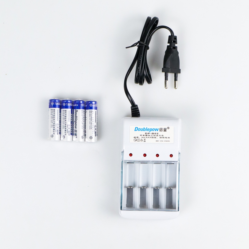Jual Charger Baterai Rechargeable Doublepow 4 Slot AA & AAA Bonus ...