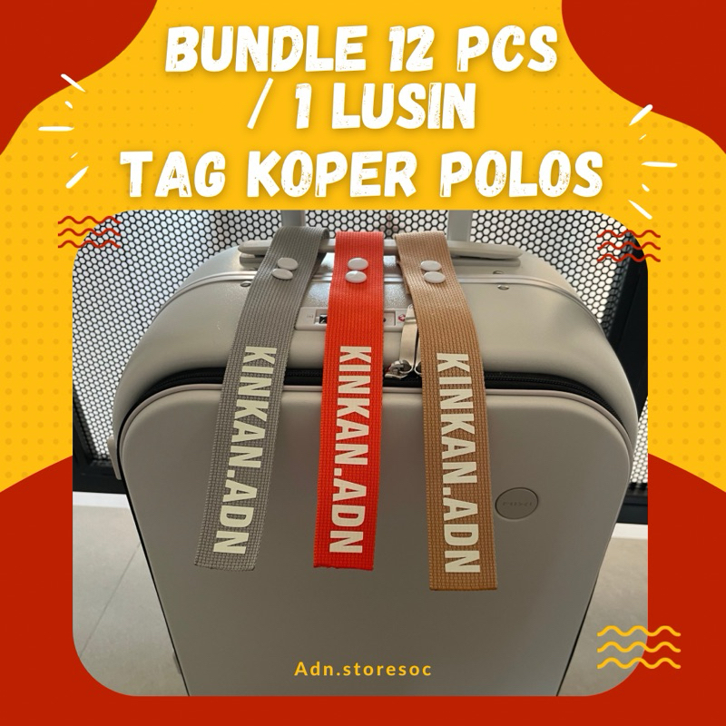 Jual Tag Koper Polos Bundle Paket 12 pcs 1 lusin Penanda Koper Umroh ...