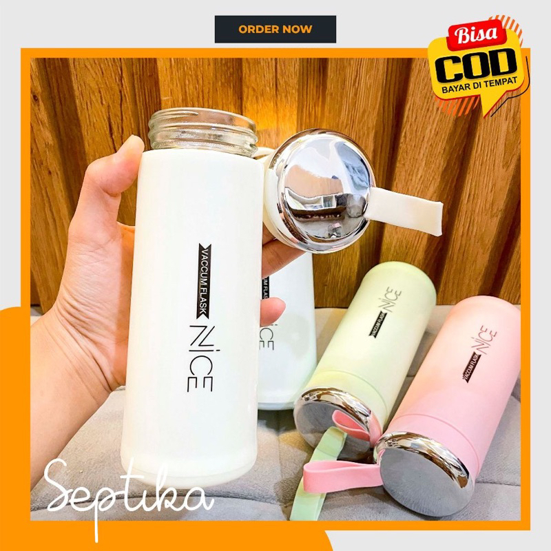 Jual Botol Kaca Nice Tanpa Box Grosir Tumbler Glass Termos Air Panas ...