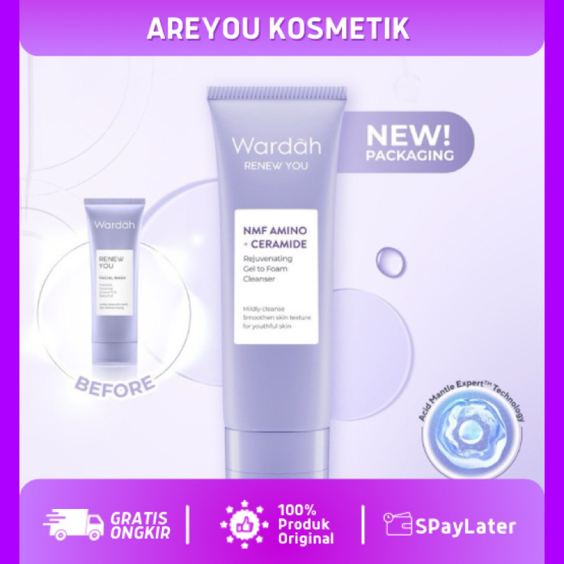 Jual Wardah Renew You NMF AMINO + CERAMIDE Rejuvenating Gel to Foam ...