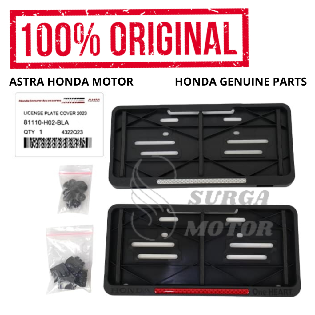 Jual Cover Plat Nomor Nopol Resmi Honda 2023 Model Terbaru Original AHM ...