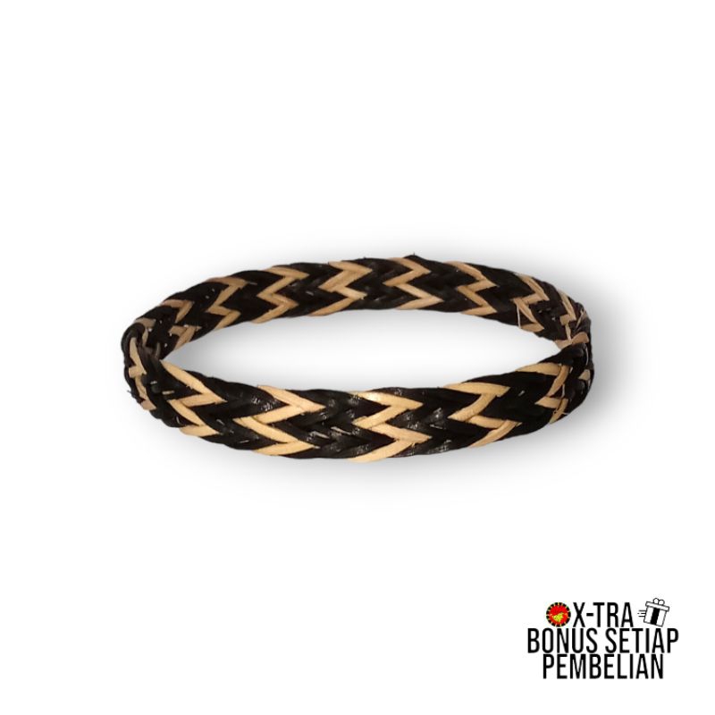 Jual Gelang Simpai 9 Double Hitam Putih Resam/Rotan Asli - Kerajinan ...