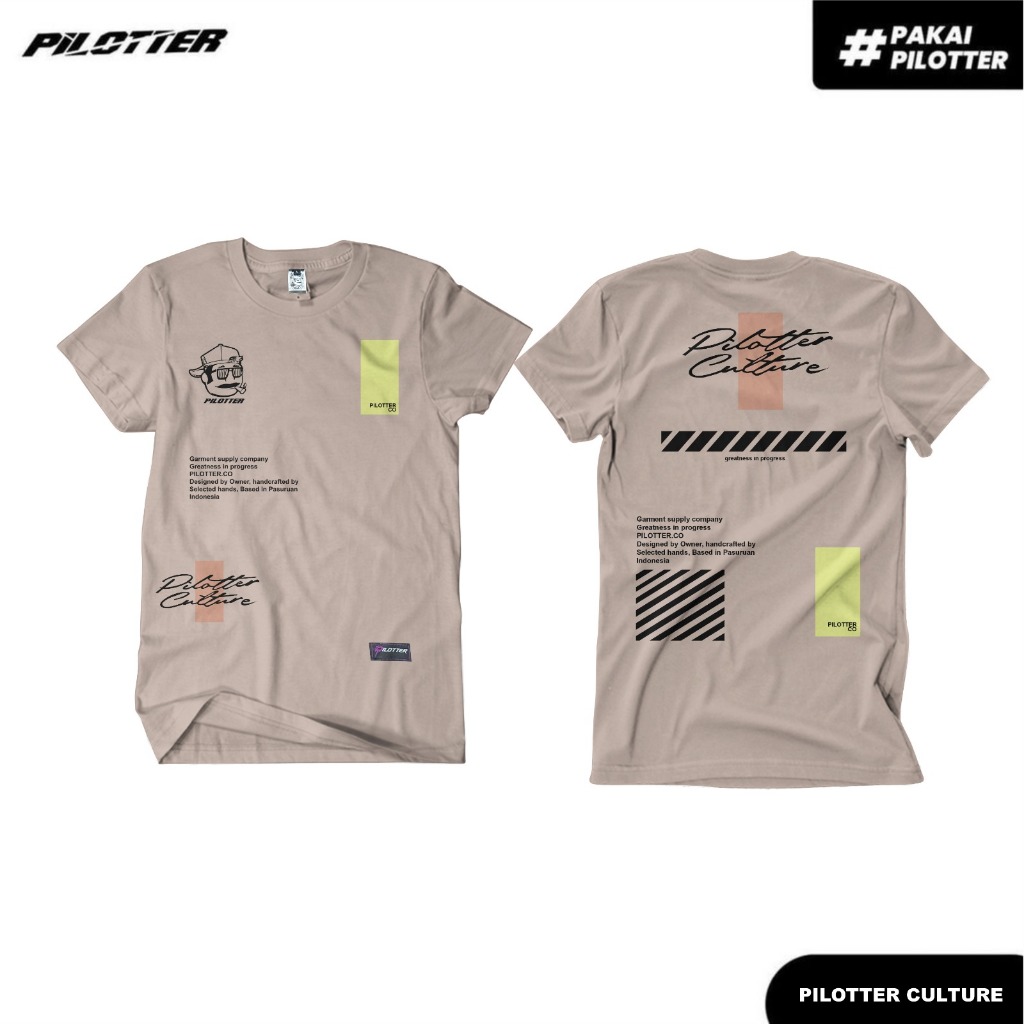 Jual Pilotter Kaos Culture Cream Original Free Sticker | Shopee Indonesia