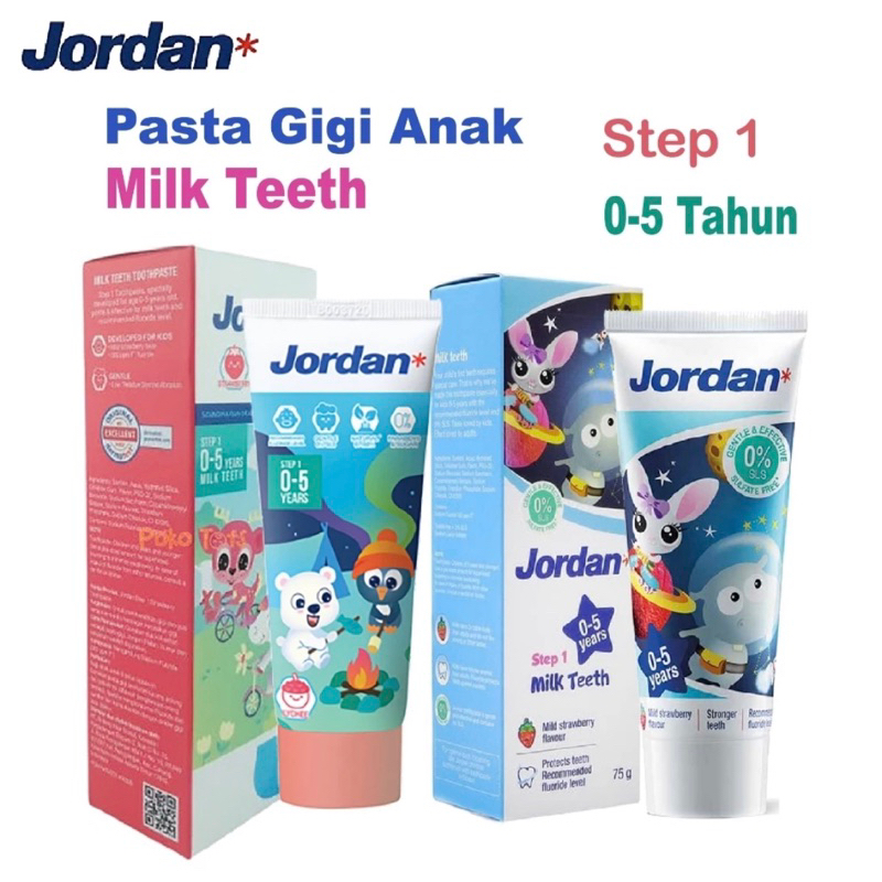 Jual Pasta Gigi Jordan Step 1 (0-5 Tahun)/Pasta Gigi Jordan Step 2 (6 ...