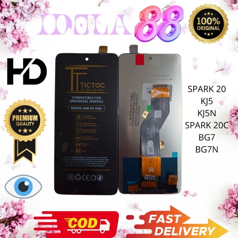Jual LCD FULLSET SPARK 20 / KJ5 / KJ5N / SPARK 20C BG7 / BG7N / SMART 8 TOUCHSCREEN LCD ORIGINAL ...