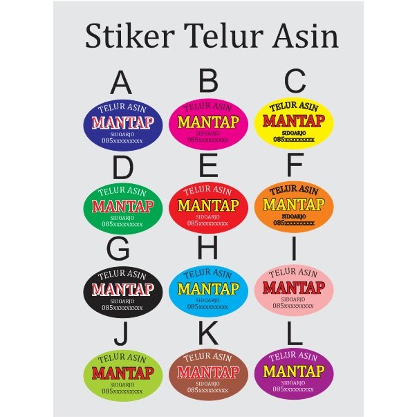 Jual sticker label telur/ sticker telur asin | Shopee Indonesia