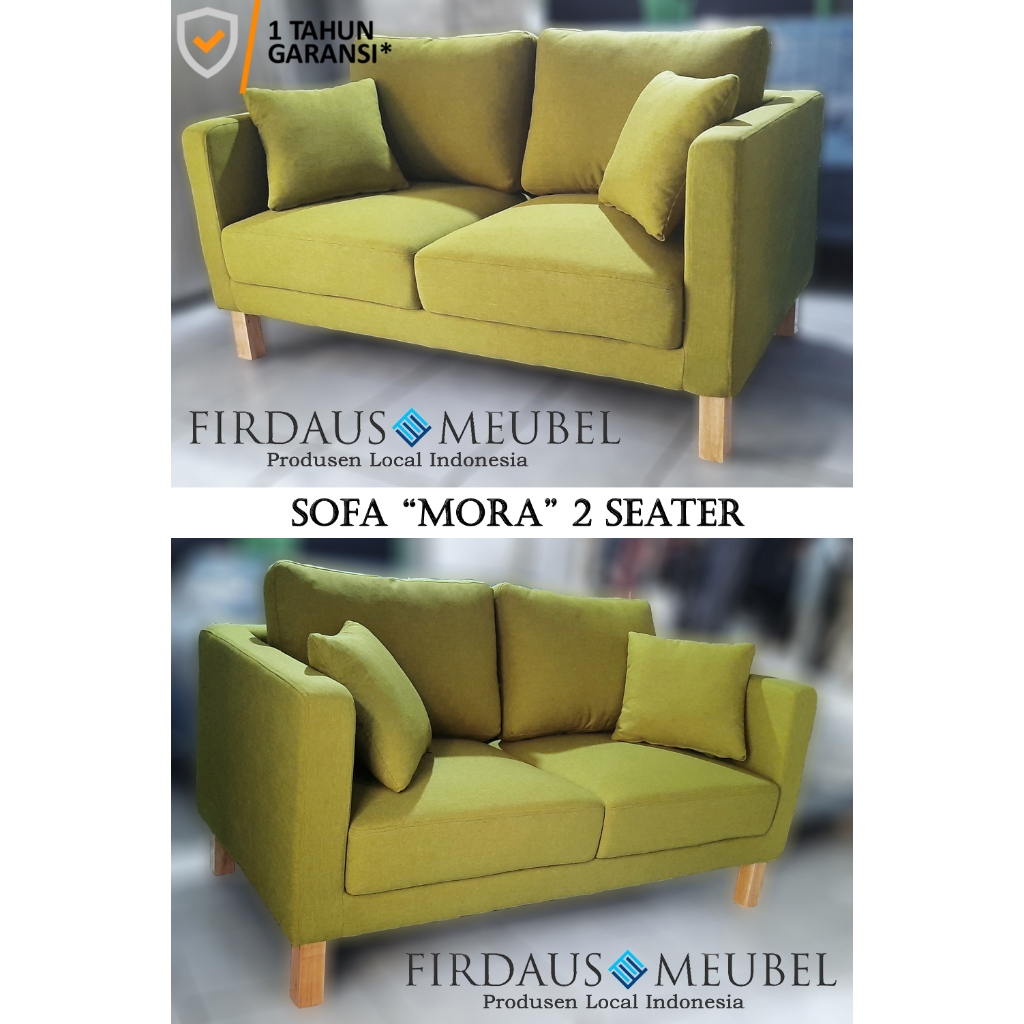 Jual 𝐅𝐢𝐫𝐝𝐚𝐮𝐬𝐌𝐞𝐮𝐛𝐞𝐥 | Sofa Minimalis 2 Seater "Mora" | Shopee Indonesia