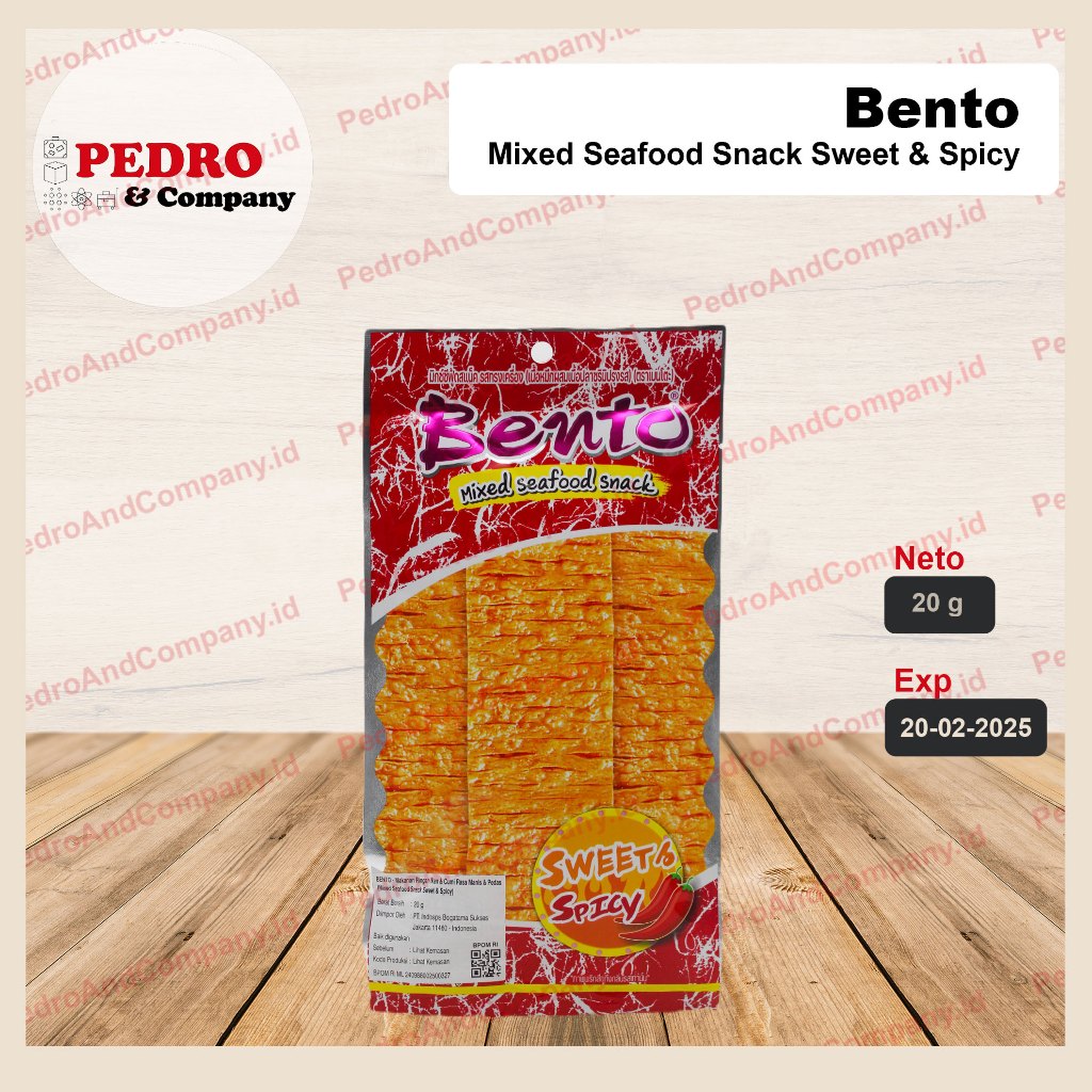 Jual Bento snack ikan cumi rasa manis pedas MERAH 24 gram | Shopee ...