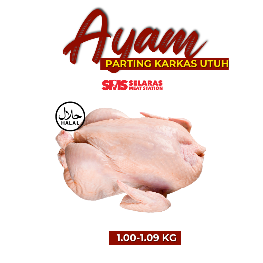 Jual Ayam Karkas Parting 1 ekor 1.0-1.09 Kg Frozen Ayam Broiler Halal ...