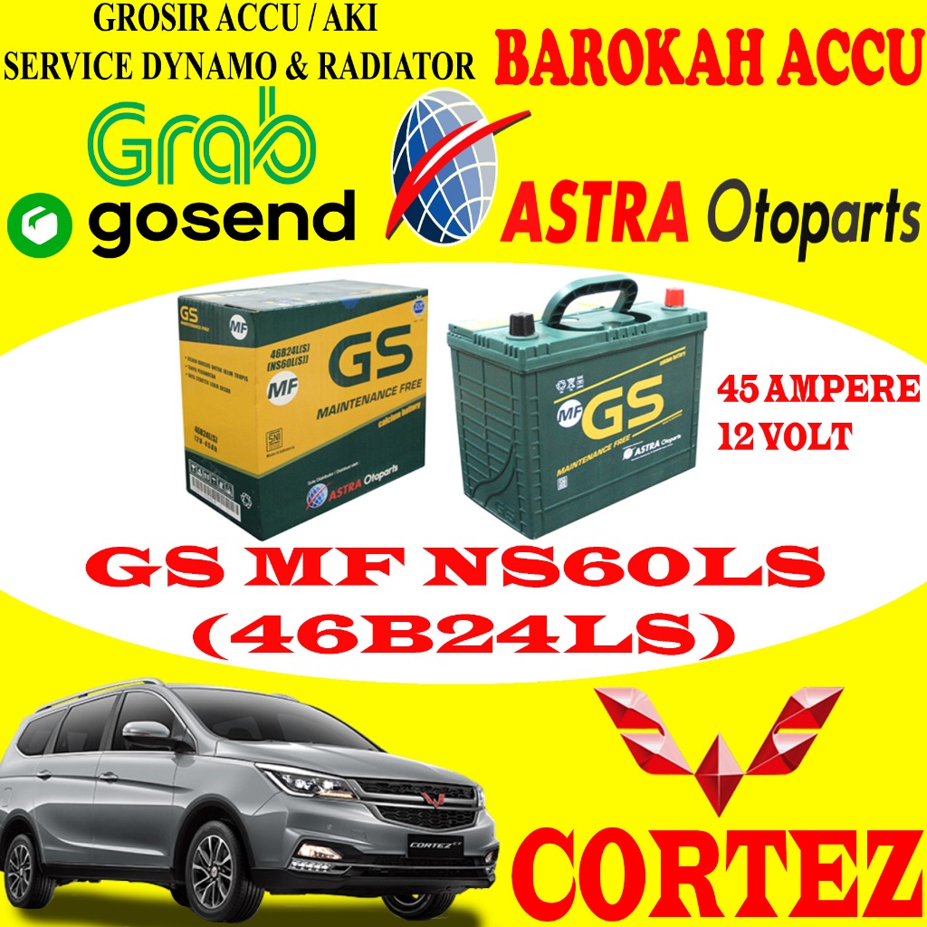 Jual AKI MOBIL WULING CORTEZ GS MF NS60LS / 46B24LS , 45 AH ASTRA OTOPARTS | Shopee Indonesia