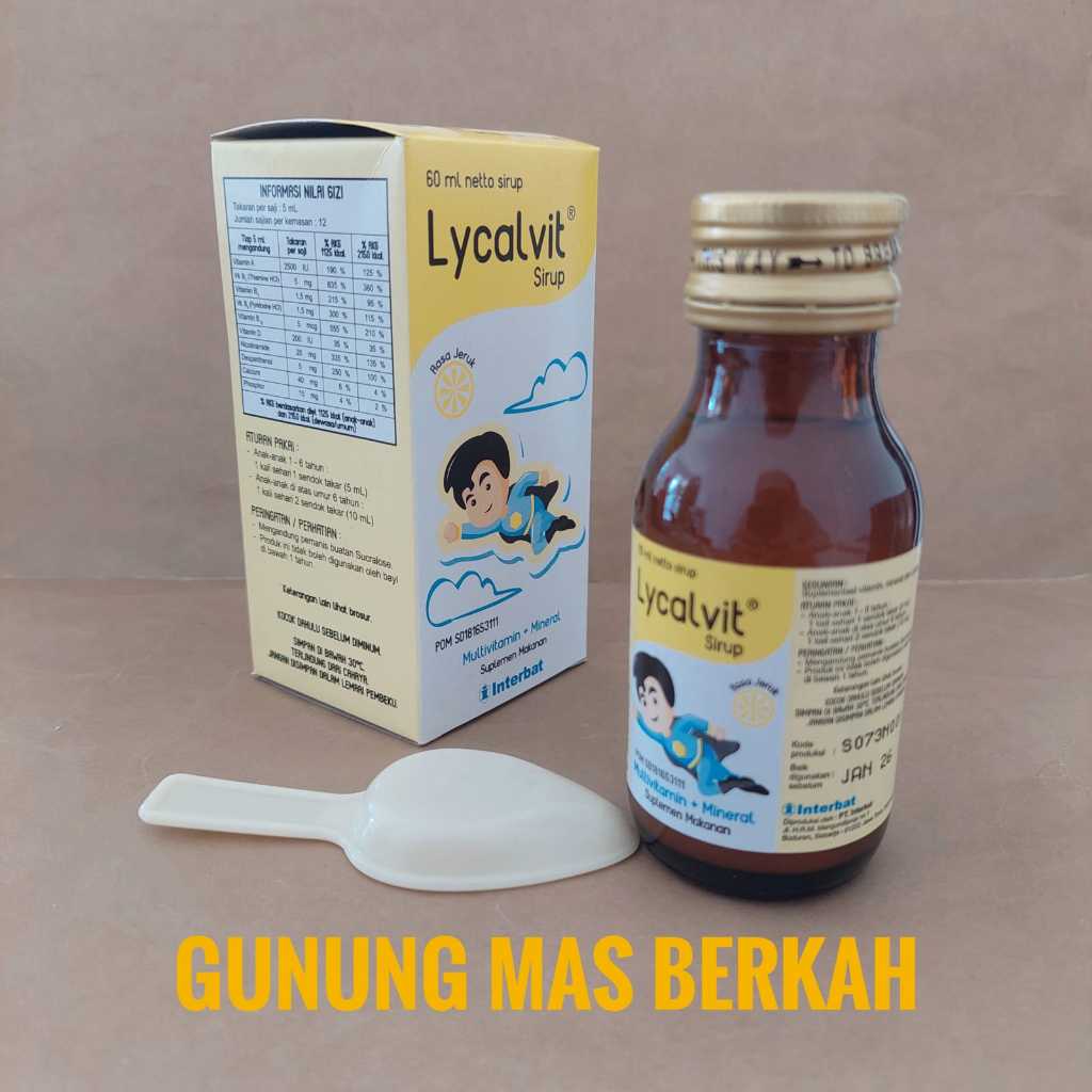 Jual LYCALVIT SIRUP Lycalvit Syrup sirup 60 ml - Multivitamin untuk ...