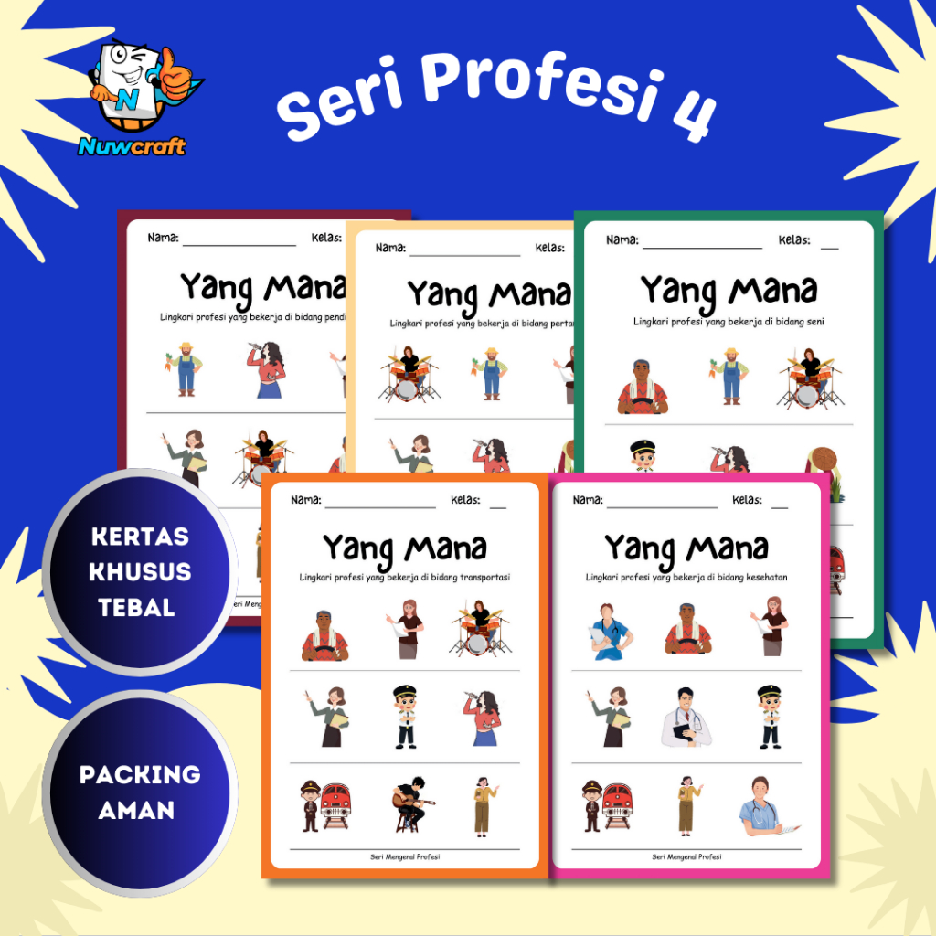 Jual Nuwcraft - Worksheet - Seri Profesi 4 - Activity Worksheet Anak ...