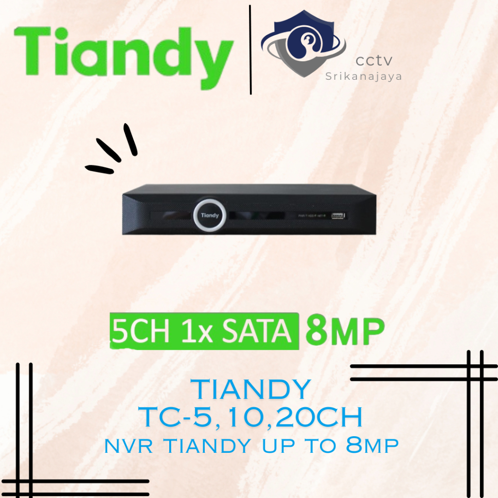 Jual NVR 10 Channel Tiandy TC-R3110 4K Non-PoE 1 SATA IP Camera Onvif Lite | Shopee Indonesia