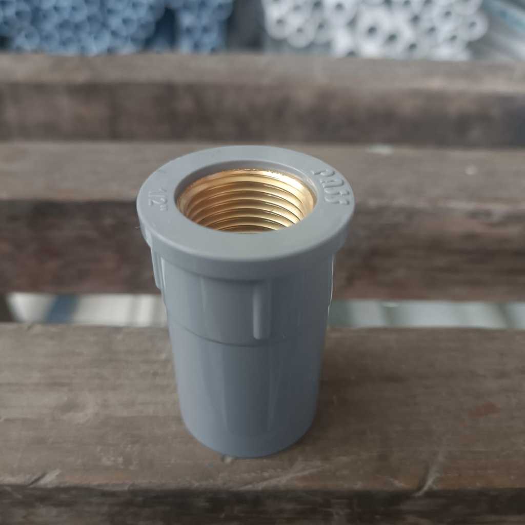 Jual Sok Drat Dalam Kuningan 1/2" inch AW PVC / SDD / Faucet Socket ...