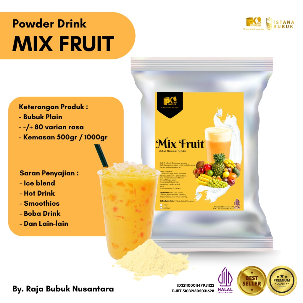 Jual Bubuk Minuman Mix Fruit Bubuk Minuman rasa Mix Fruit Powder Drink ...