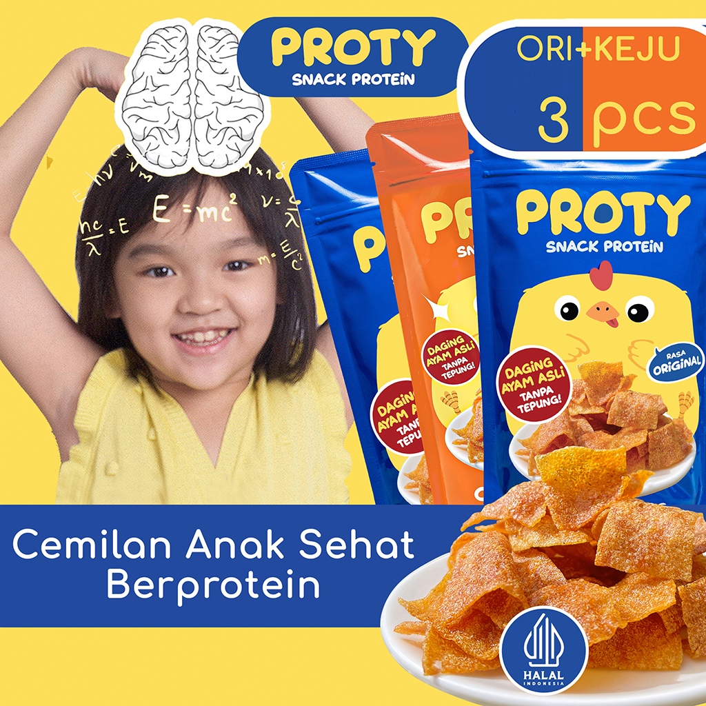 Jual PROTY Cemilan Anak Berprotein Chicken Chips Original(2 pcs)+Keju(1 ...