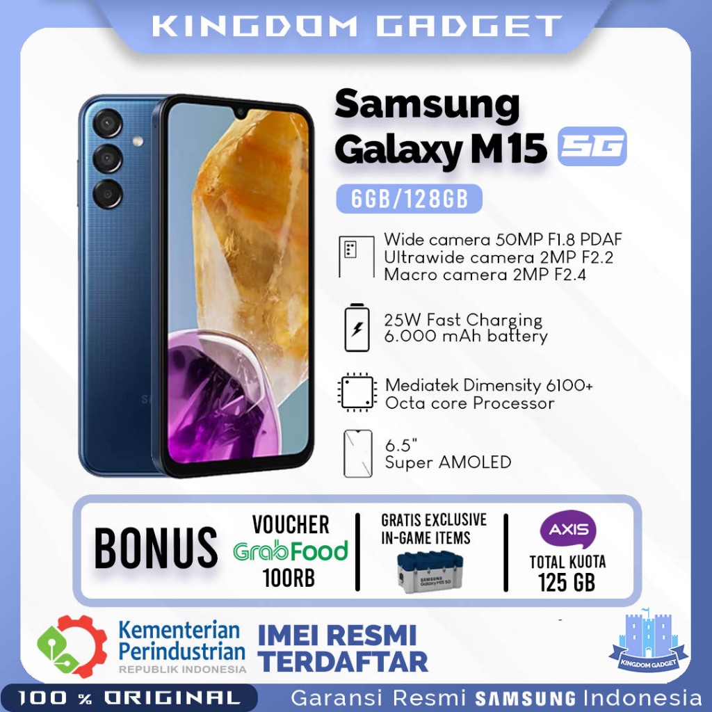 Jual Samsung Galaxy M15 5G Ram 6/128 GB Garansi Resmi SEIN | Shopee ...