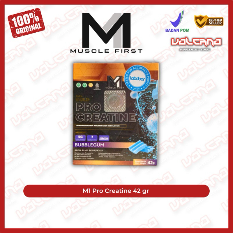 Jual M1 Pro Creatine 42 gr 7 Sachet Muscle First Monohydrate | Shopee ...