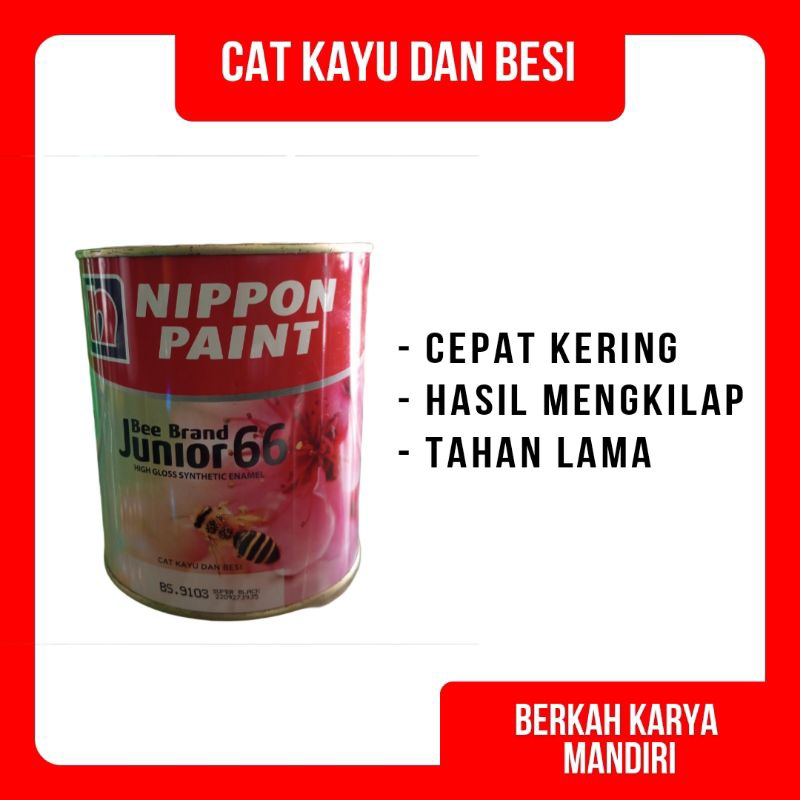 Jual CAT KAYU CAT BESI / Cat Minyak Junior 66 Nippon Paint 800 ML / Kemasan 1 Liter / 1 kilo ...