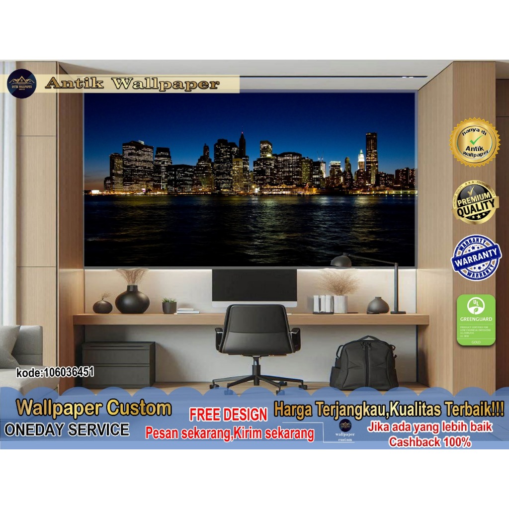 Jual Wallpaper Custom 3D Tema City | Wallpaper Bisnis | Wallpaper City | Wallpaper Ruang Kerja ...