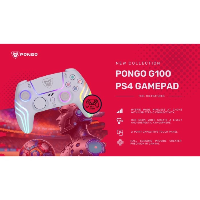 Jual Gamepad Axioo Pongo G-100 / G100 Bluetooth Type-C RGB PS4 / Xbox ...
