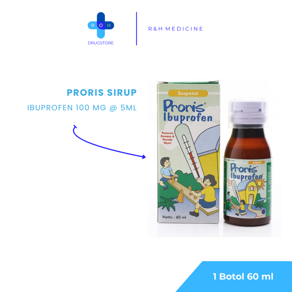 Jual PRORIS SUSPENSI 60 ML - RASA JERUK - IBUPROFEN (OBAT PENURUN DEMAM ...