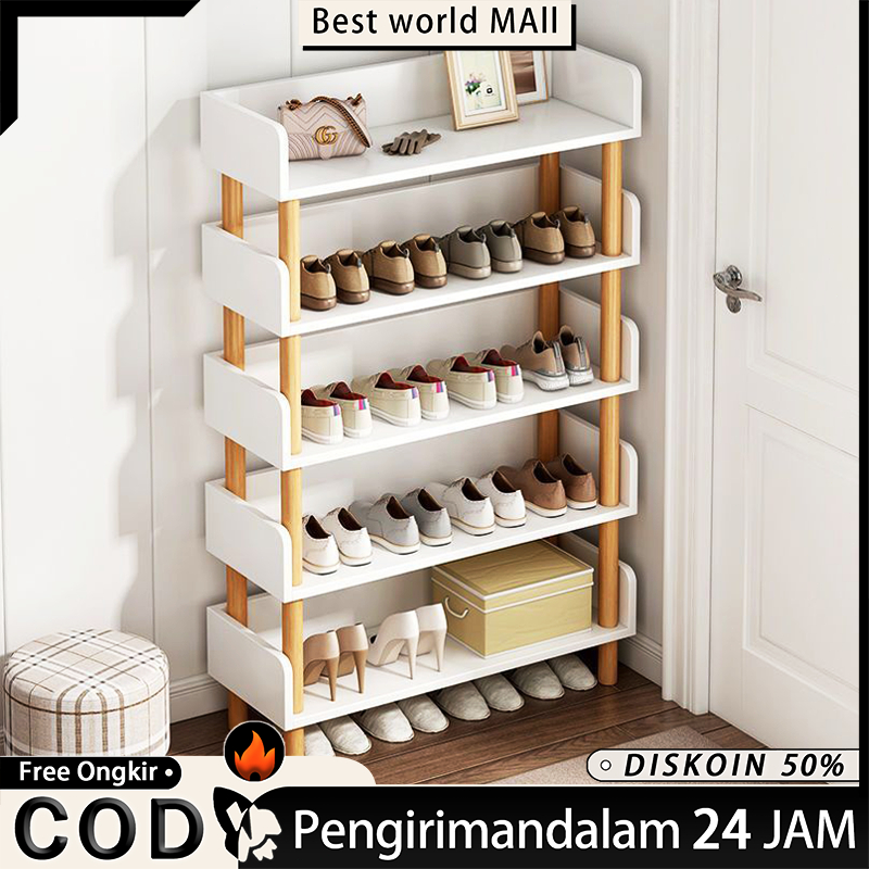 Jual Rak Sepatu Kayu Rak Sepatu Minimalis Rak Sepatu Susun Rak ...