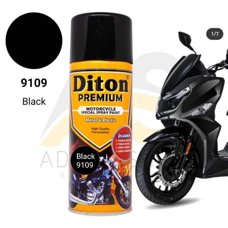 Jual Diton Premium - 9109 Black Gloss standar colors special spray ...