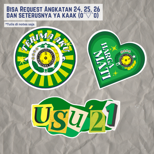 Jual STIKER CAMABA USU - UNIVERSITAS SUMATRA UTARA KAMPUS STICKER ...