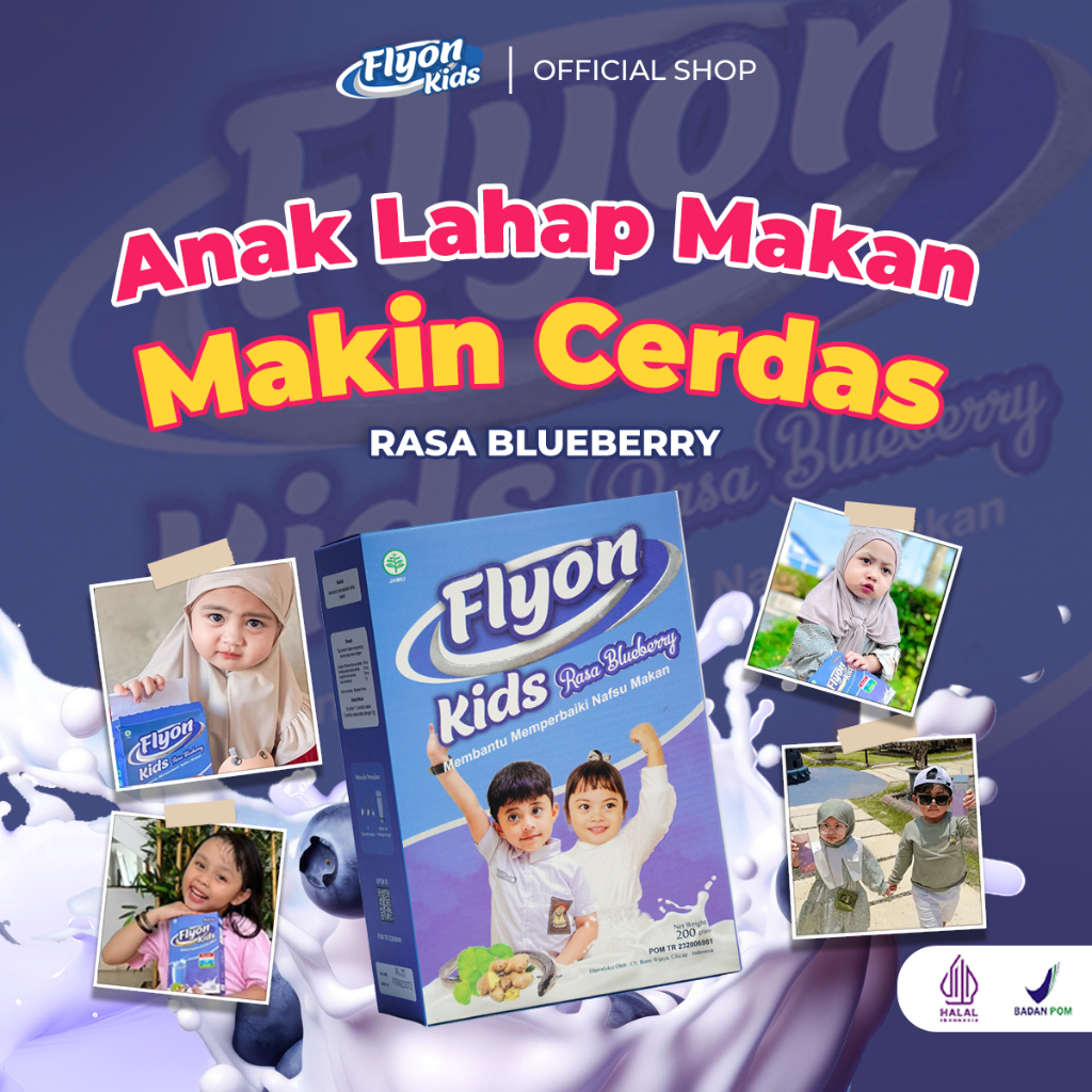 Jual NEW PACKAGING Susu Flyon KIDS Penambah Nafsu Makan Penggemuk Anak ...