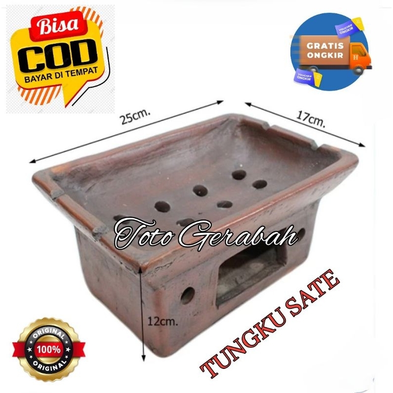 Jual PANGGANGAN SATE NATURAL TUNGKU SATE ANGLO SATE GERABAH TANAH LIAT ...