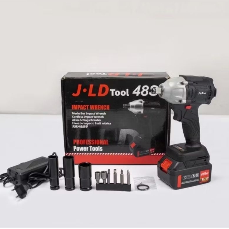 Jual JLD 48S Cordless Impact Wrench Brushless Set Komplit Alat Buka ...