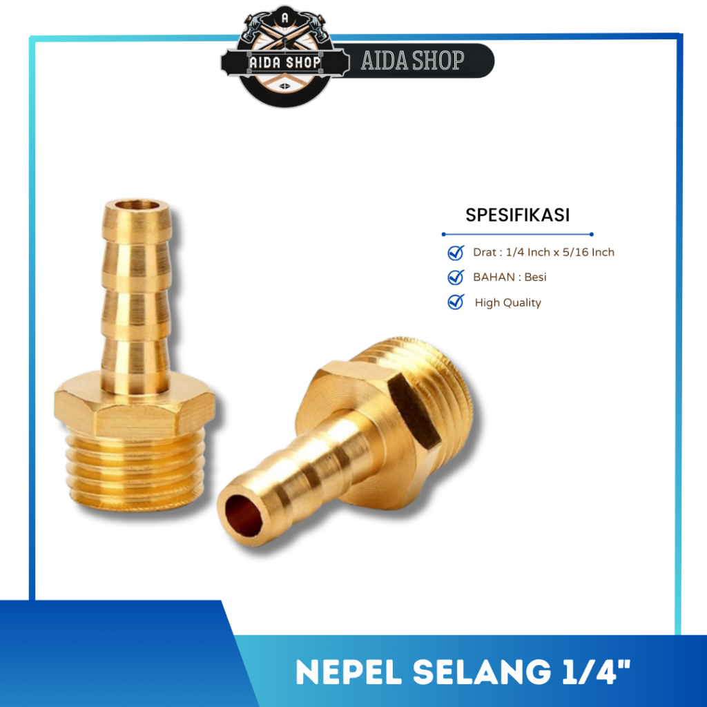 Jual Nepel Selang 1/4" x 5/16 Inch Nepel Coupler Penyambung Sambungan ...