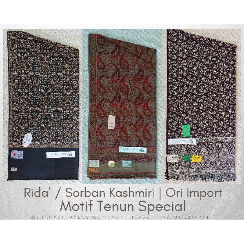 Jual Promo Surban Kashmiri Tenun | Rida Kashmir Habib | Ridak Kashmiri ...
