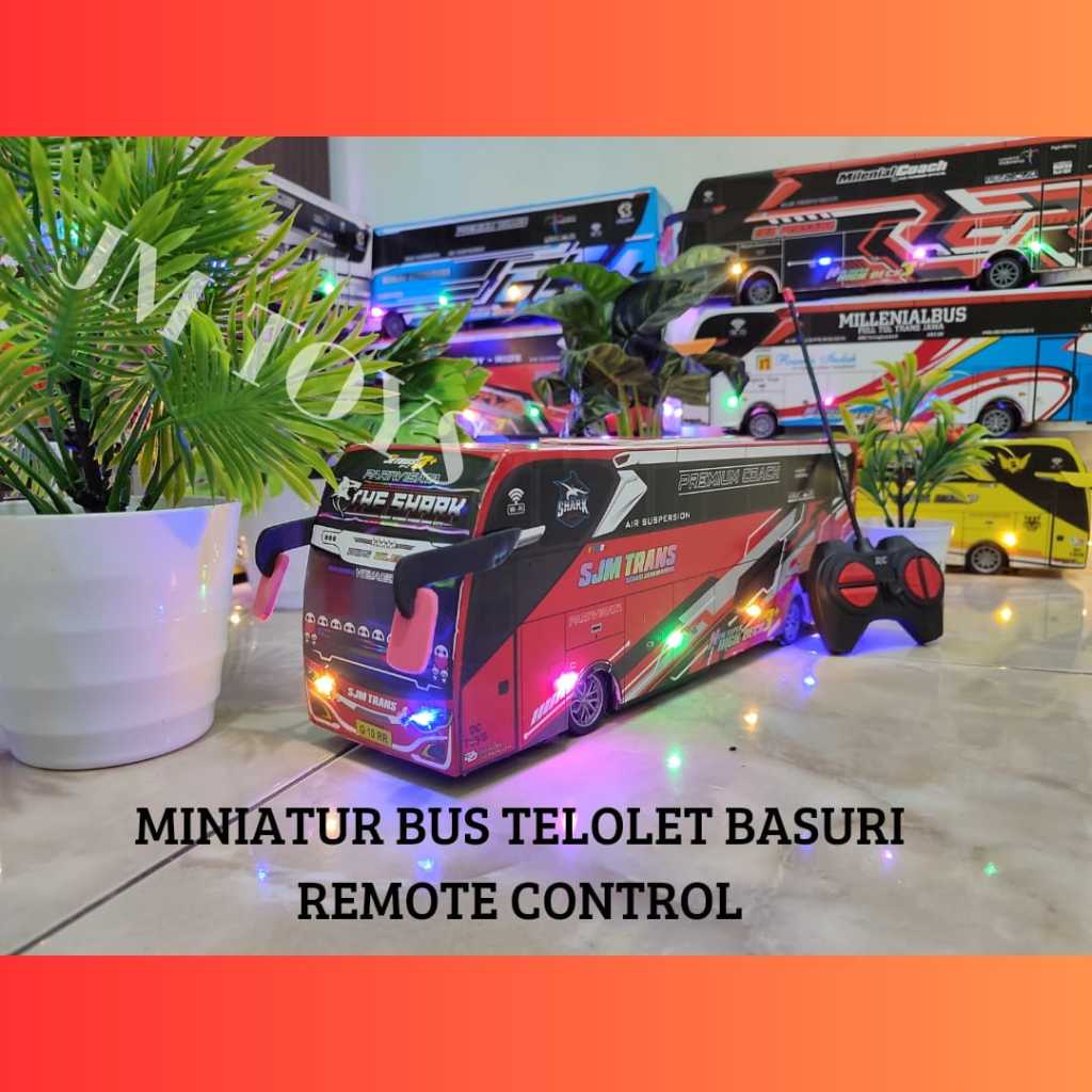 Jual MINIATUR BUS TELOLET BASURI REMOT CONTROL | Shopee Indonesia