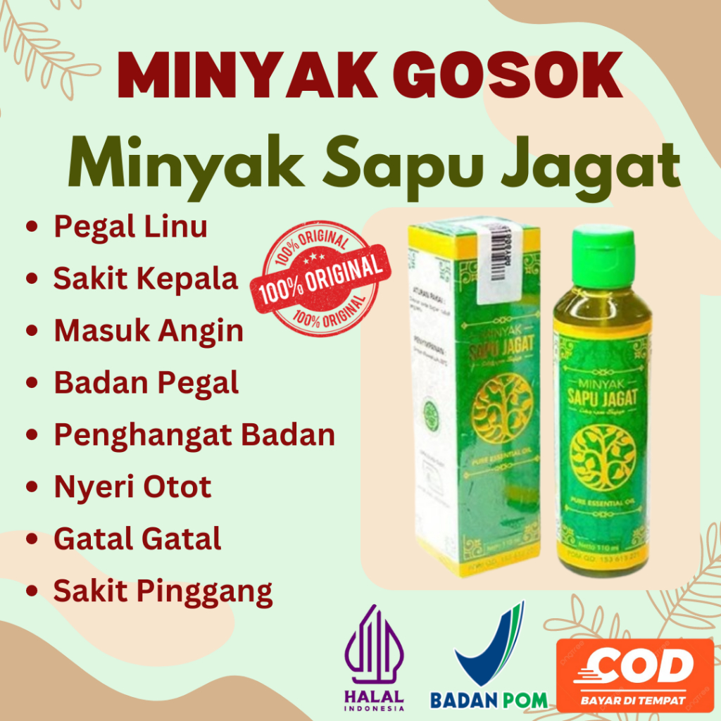 Jual Minyak Gosok Minyak Sapu Jagat Untuk Pegal Pegal Nyeri Otot Masuk ...