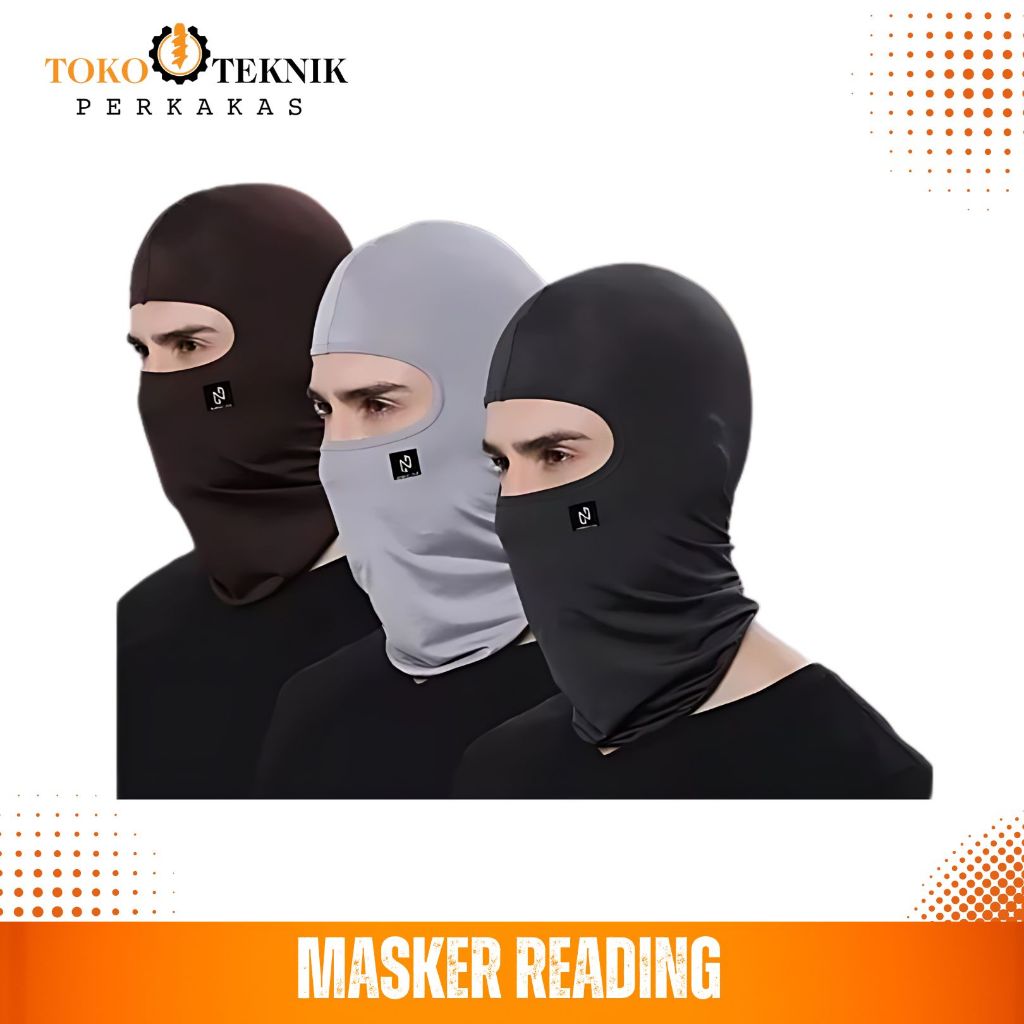 Jual Masker Buff Spandex Ninja Full Face Balaclava Hitam Polos Masker ...