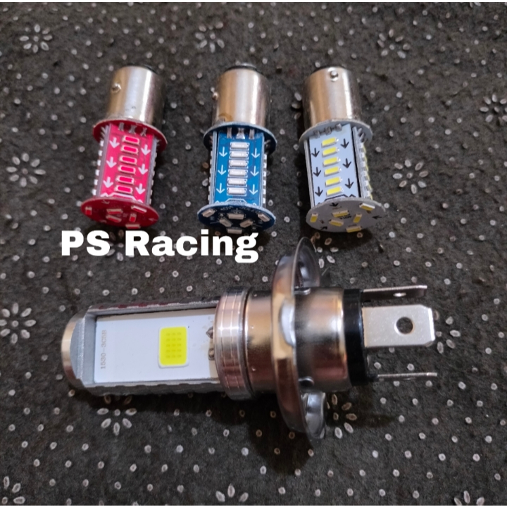 Jual Lampu Bohlam Depan + Belakang Motor Scoopy Vixion CB Ninja R15 Pulsar SOKET KAKI 3 H4 LED ...