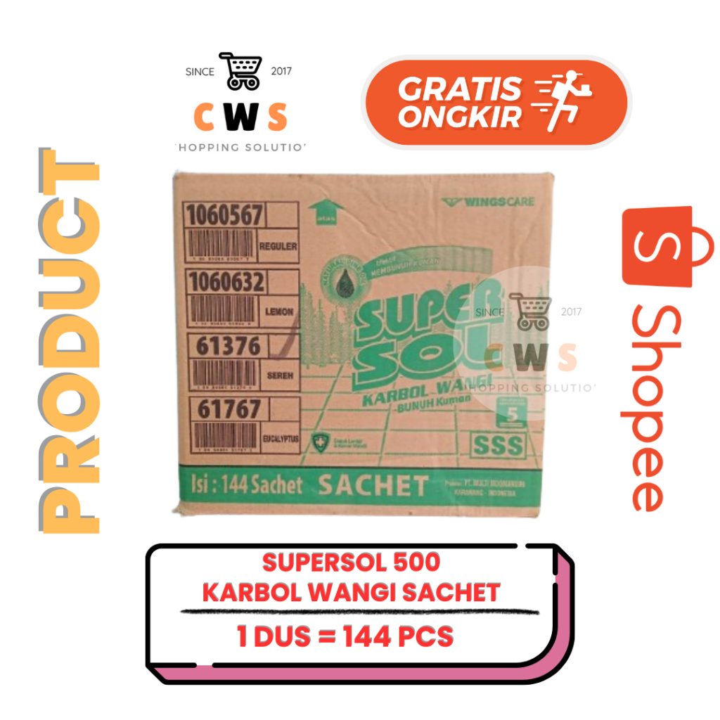 Jual SUPERSOL SUPER SOL Karbol Wangi Bunuh Kuman Sachet - 1 Dus / 12 ...