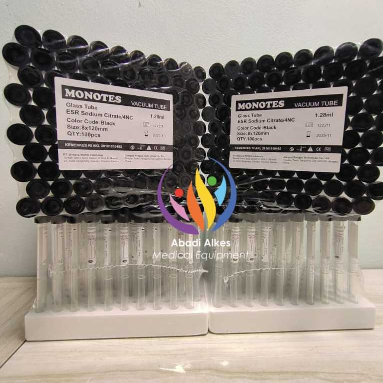Jual Tabung ESR Tube 1,28 ml | MONOTES Glass Tube ESR Sodium Citrate ...